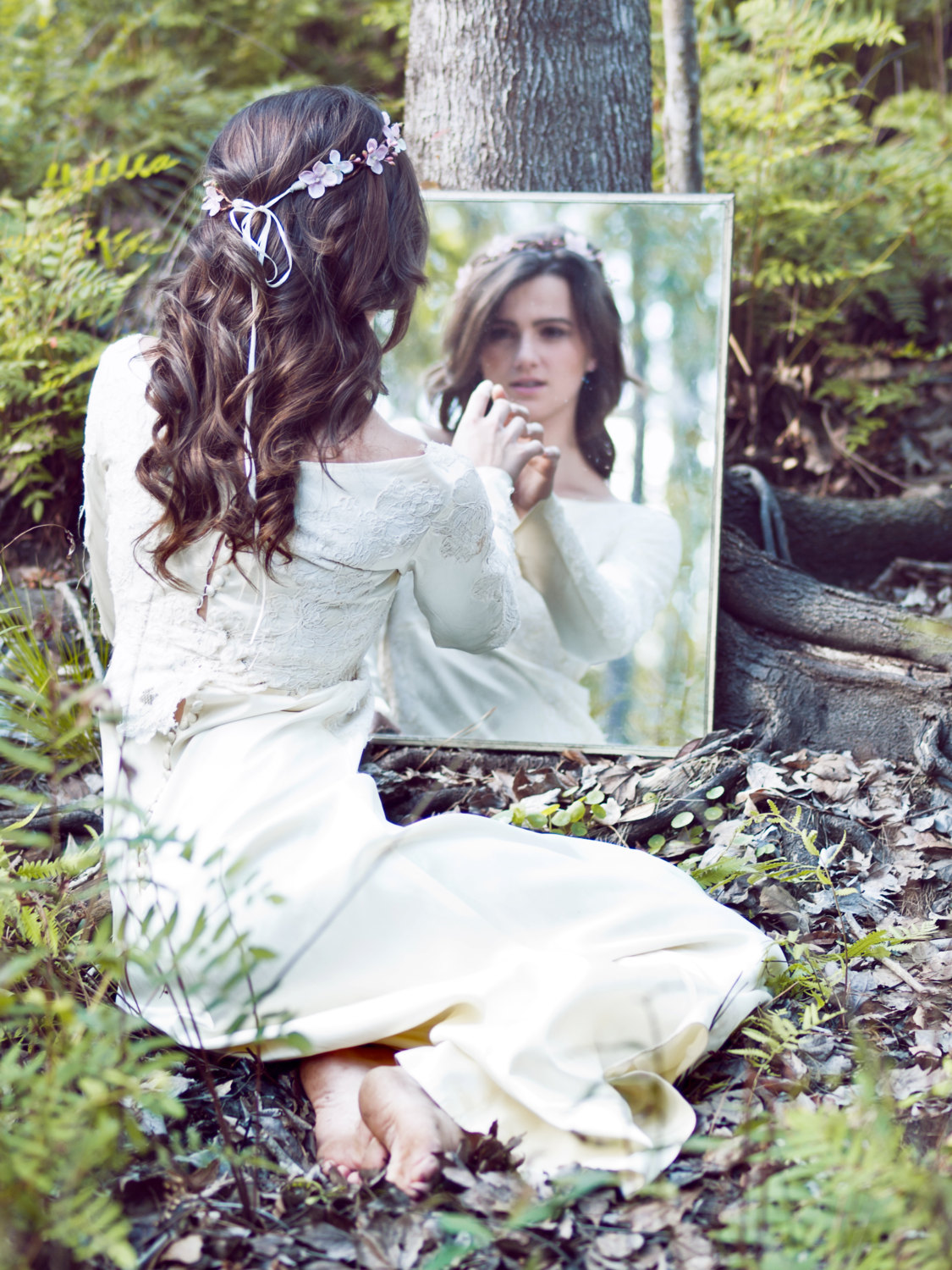 Bridal Flower Crown, Purple Flower, Pink Flower, Woodland Wedding ...